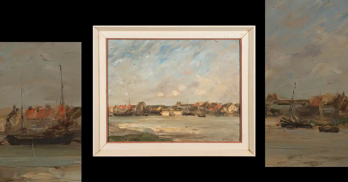 Berthe Des Clayes Oil Painting 'Fishing Port'