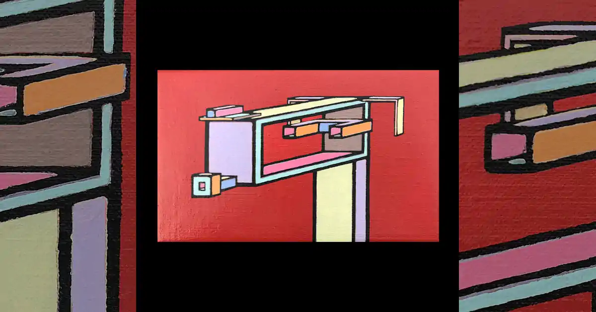 Ron Sims Acrylic on Canvas 'Alert Dog'