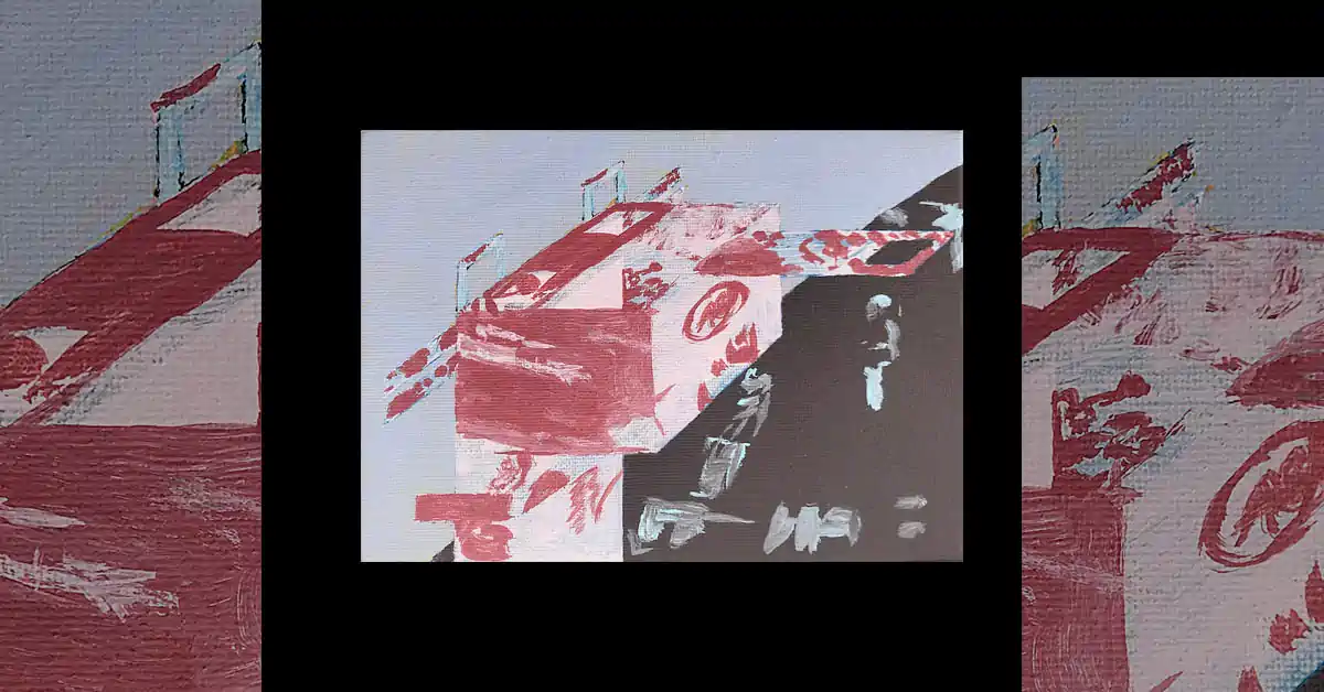 Ron Sims Acrylic on Canvas 'Helicopter Cat'