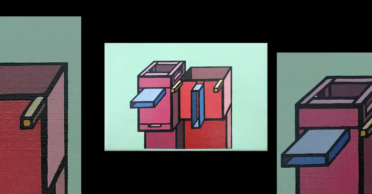 Ron Sims Acrylic on Canvas 'Two Parrots'